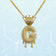 Royal Drip Initial Necklace: Gold