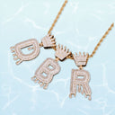 Royal Drip Initial Necklace: Gold